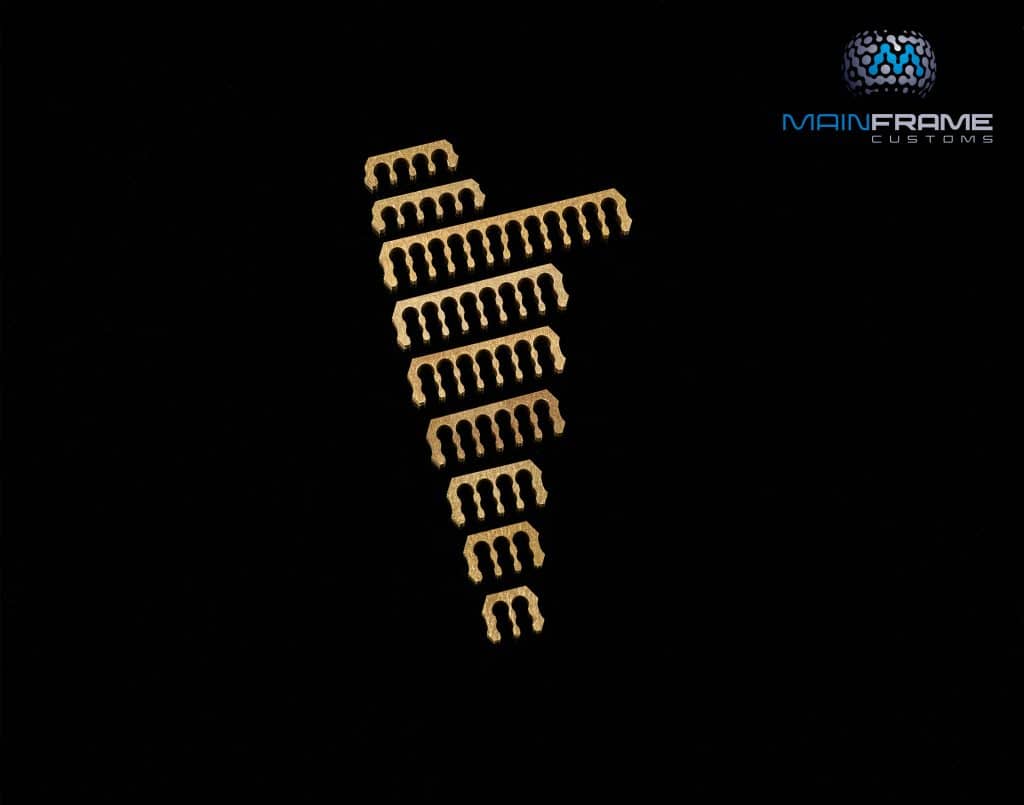Clockwerk Industries Rake Cable Combs - Gold | MAINFrame Customs