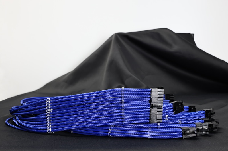 Multisleeved Premium Modding Custom Sleeved Cables Kit - Silverstone